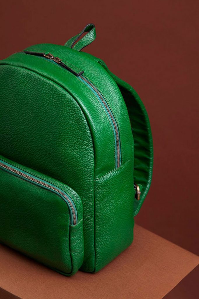 Basic Backpack – Green – Garut Kulit